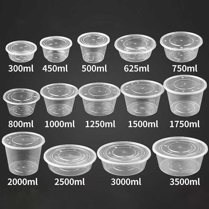 Clear Microwavable Plastic Food Containers - Disposable