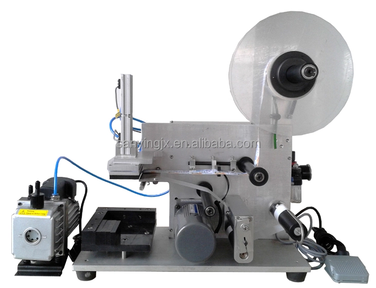 MT-30 manual mineral water plastic round bottle labeling machine round ...