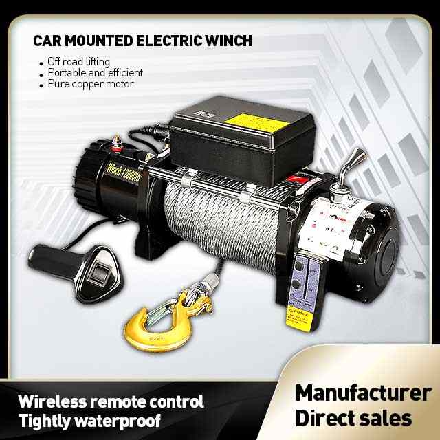 DC Electric Winch 5000lbs 5 T 10 Ton 15 Ton Hand Winch With Two Way ...