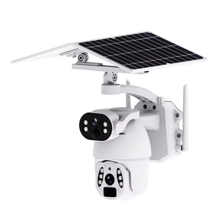 Outdoor 6MP PTZ 3K Wireless Solar Camera Dual Lens Alarm PTZ 12W Dual ...