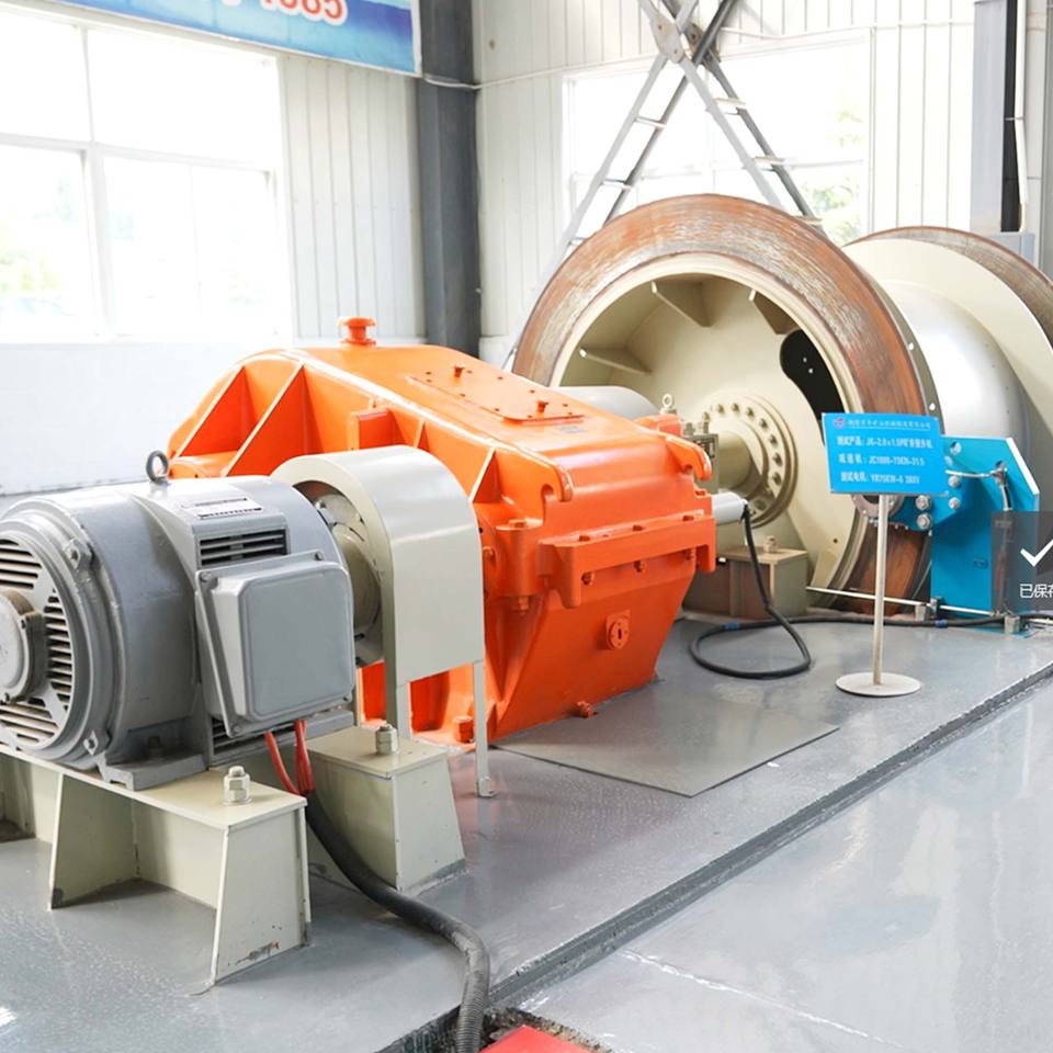 JTP1.2m Drum Mine Hoist 75KW VFD 3T Load Capacity 512m Lift Height Gold ...