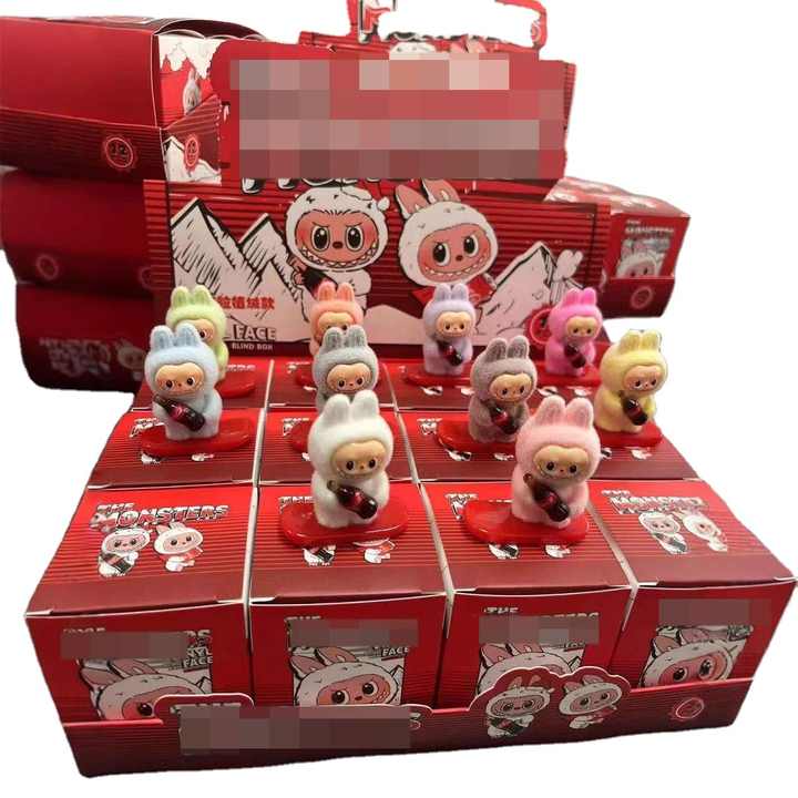RuunJoy 12pcs Cute Mini Flocking La Bu Blind Box Cartoon Kawaii Anime ...