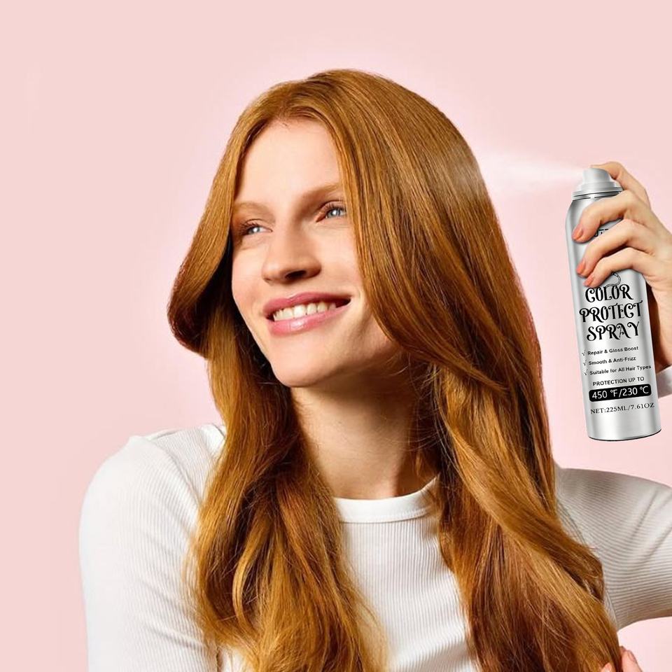 Heat Protectant Spray for Color Treated Hair Adds Shine Smooth Frizz ...