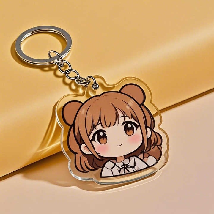 Customizable Cartoon Key Chains - Transparent Acrylic