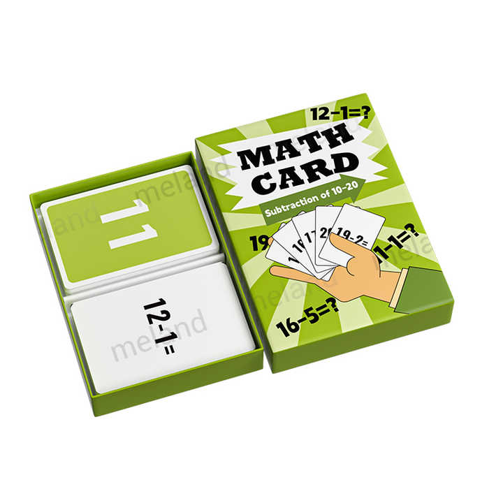 Educational Subtraction Math Flash Cards Learning Toy For Kids ...