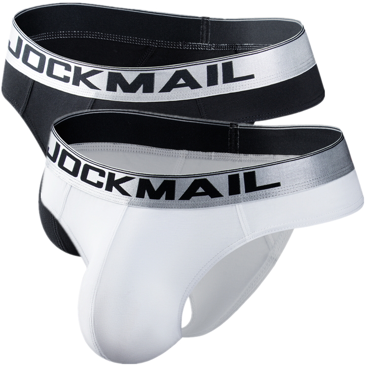 JOCKMAIL Fashion Sexy Cotton Fabric Men's Underwear Low rise Sports Style Solid Boxer Briefs ...