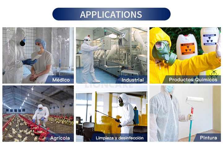 CE Certified Type 5 6 PPE Medical Disposable Overall EN14126 Chemical ...