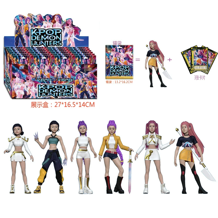 4-inch KPop Demon Hunters Figurines of Korean Girl Group Characters As ...