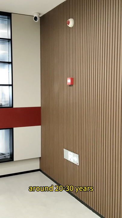 Panel de pared acanalado WPC revestimiento de pared PVC madera plástico ...