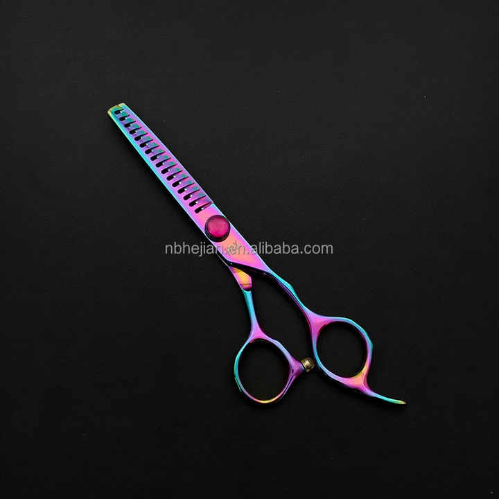 Fashion Design Barber Scissors Rainbow Multi Color 5" Hair Dressing ...