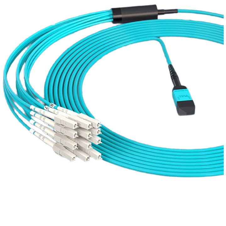 1m OM4 Ten-megabit Multimode Fiber Jumper 12-Core MPO-LC Female ...