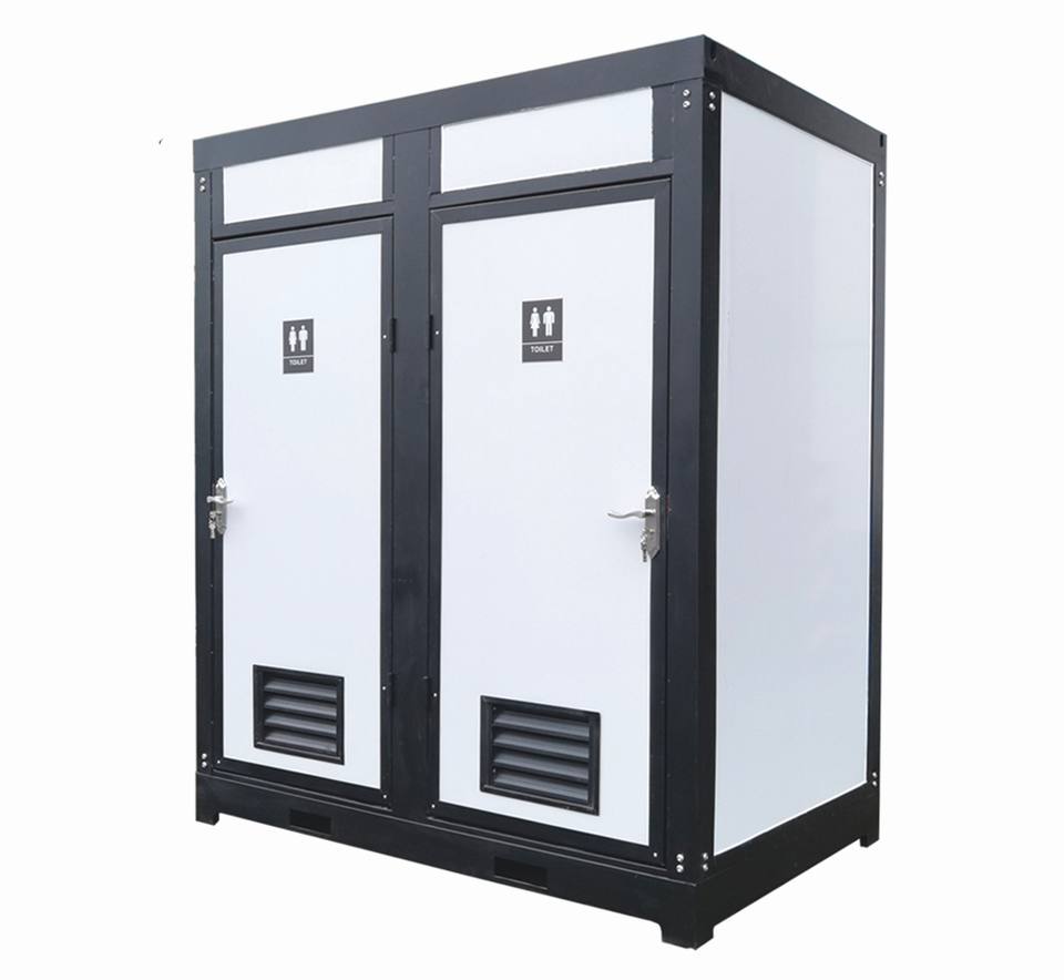 2 Private Toilet Stalls Portable Restroom - Durable & Convenient
