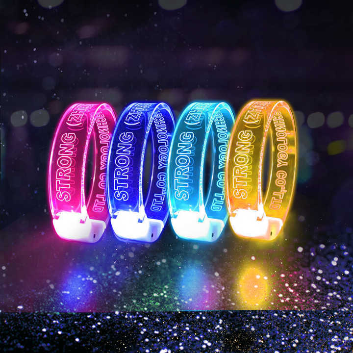 Party Supplies Favors Flashing Light up Bracelet Factory Custom Plastic ...
