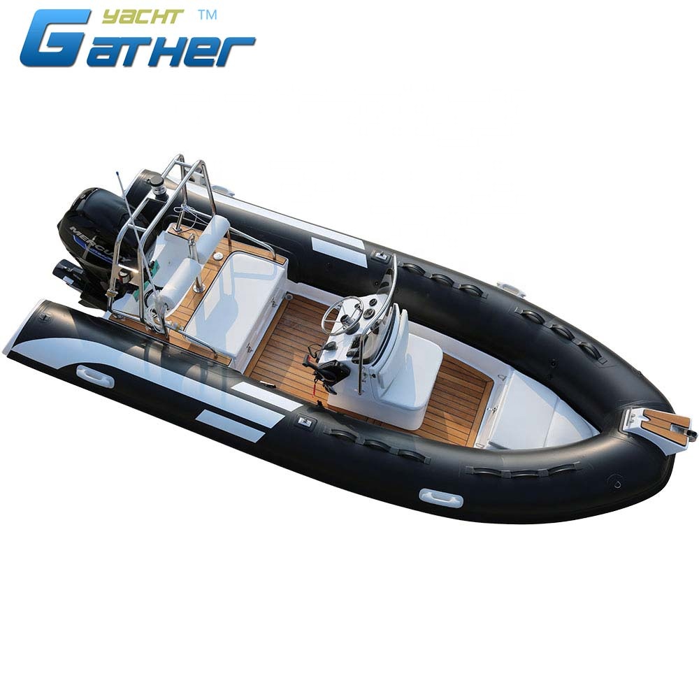 Rubber Boat with Motor - 25ft Aluminum RIB PVC Hypalon