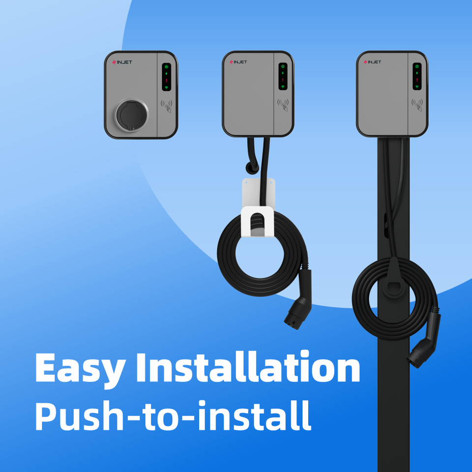 Injet Mini Smart 16A Wall-mounted EV Charger Station CE Certified 11kW ...