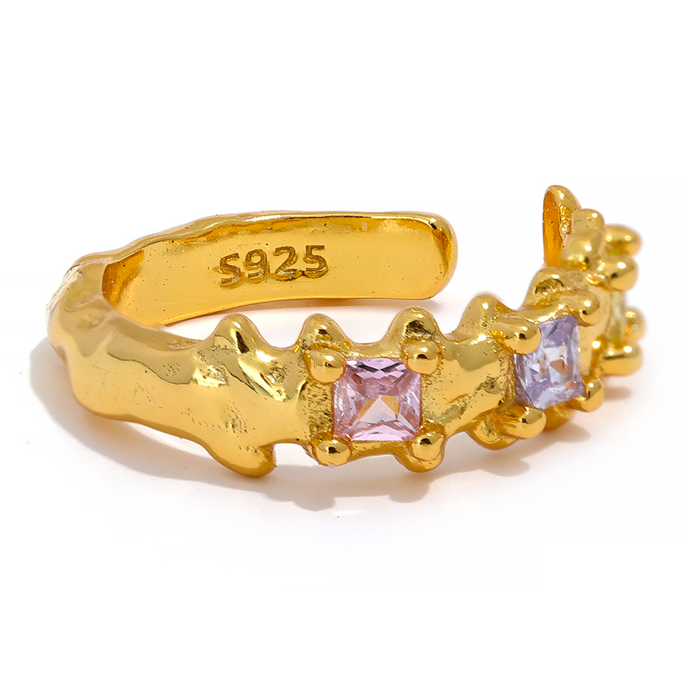 JINYOU 030 Sterling Silver 1PC Colorful Cubic Zirconia Ear Bone Clips ...