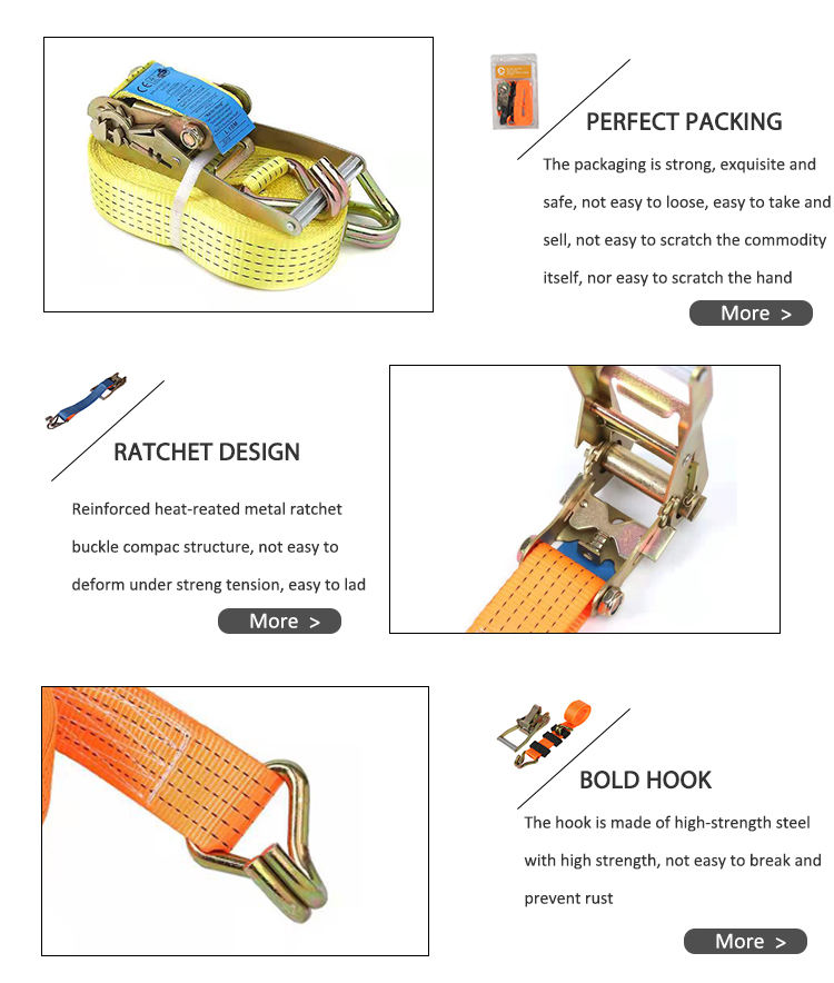 Heavy Duty Lockable Binding Transport Cargo Control Ratchet Straps Load ...