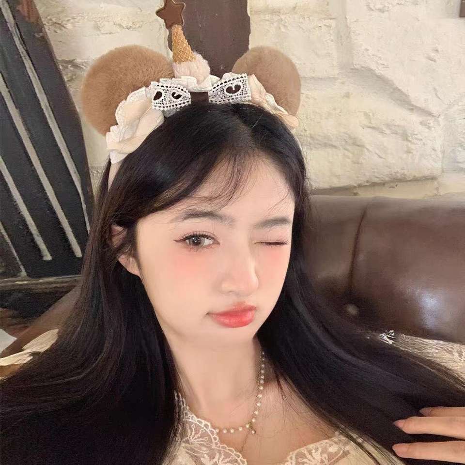 Cute Fur Ball Ice Cream Little Bear Children's Handmade Fashion Fabric ...