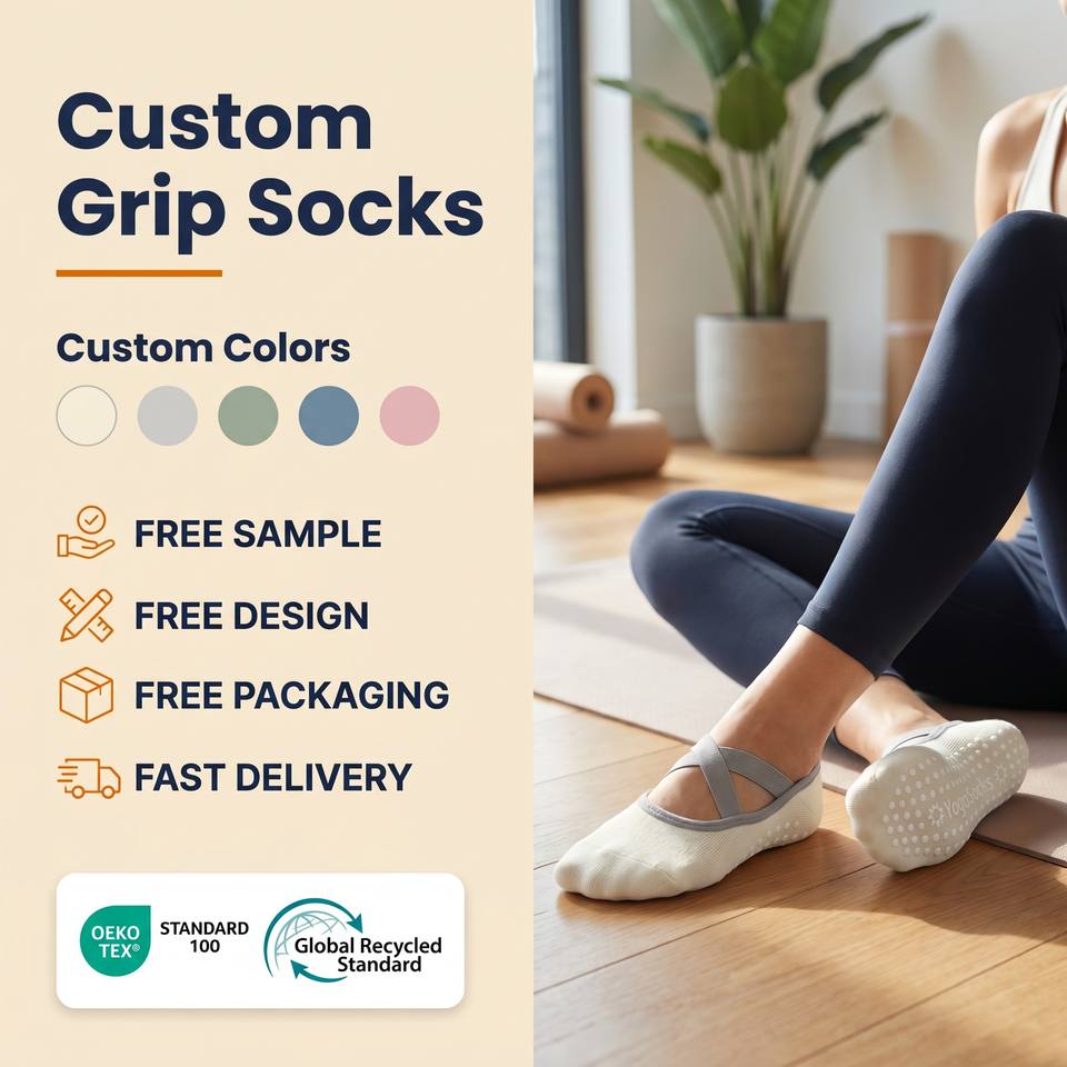 Professional Cross Strap Yoga Socks Circular Dots Pilates Socks Knitted ...