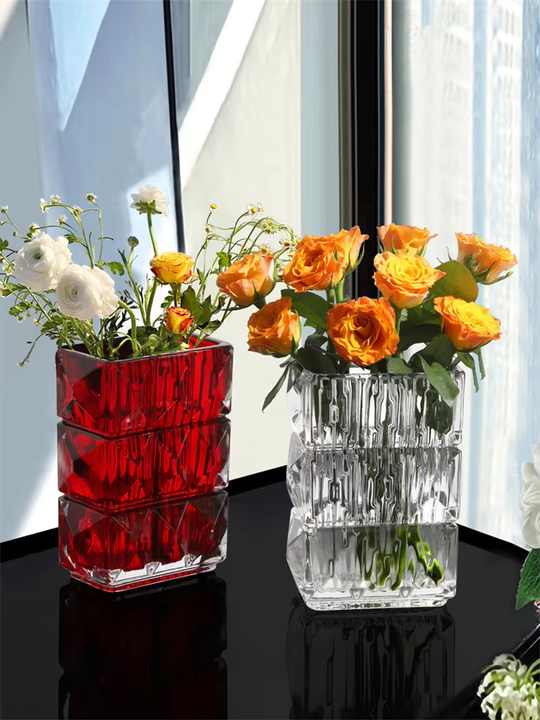 Baccarats Louxor Rectangular Vase - Premium Crystal Glass