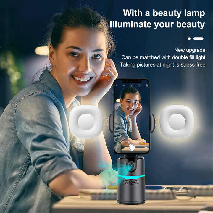 360 Degree Auto Face Tracking Mobile Phone Holder Desktop Gimbal Stabilizer for Iphone 15 16