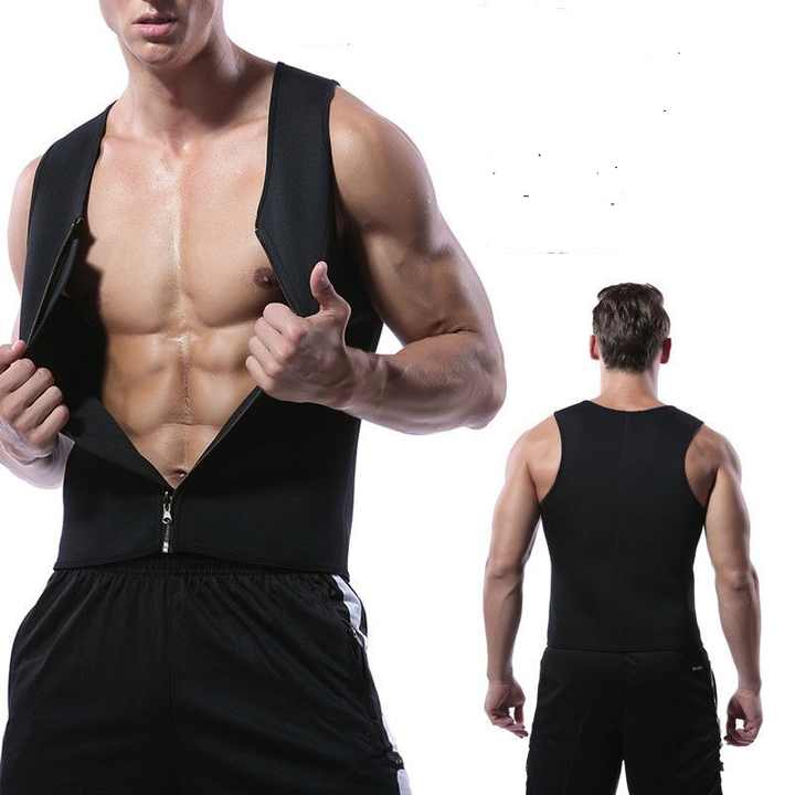 European and American Men's Fitness Corset Neoprene Sports Sweatshirt ...