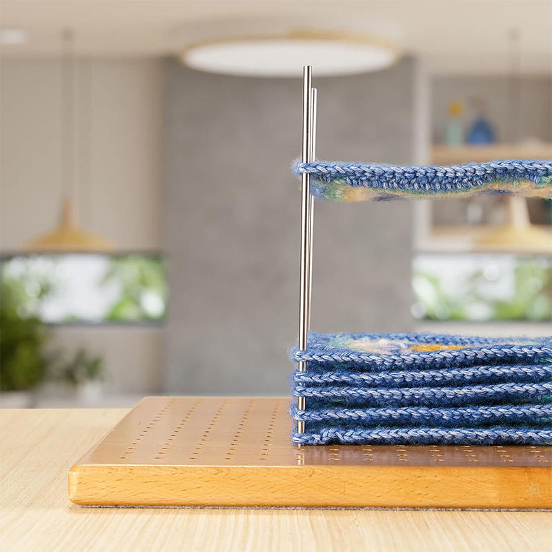 WDF Bamboo Wood Crochet Square Blocking Board - Modern & Durable