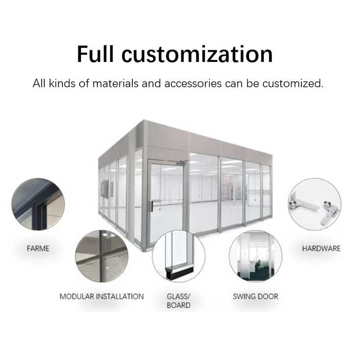 Eco-friendly Metal Frame Office Partitions with Tempered Glass