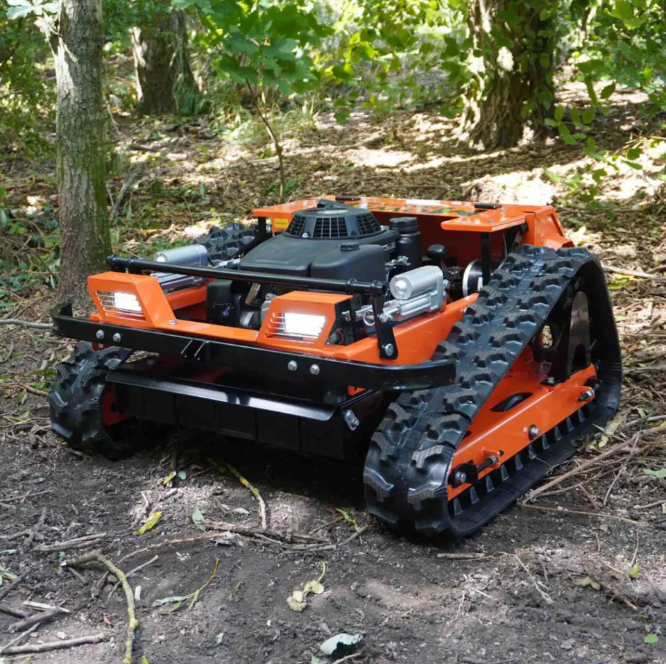 RF Remote Control Electric Lawn Mower Single Cylinder 16hp Crawler ...