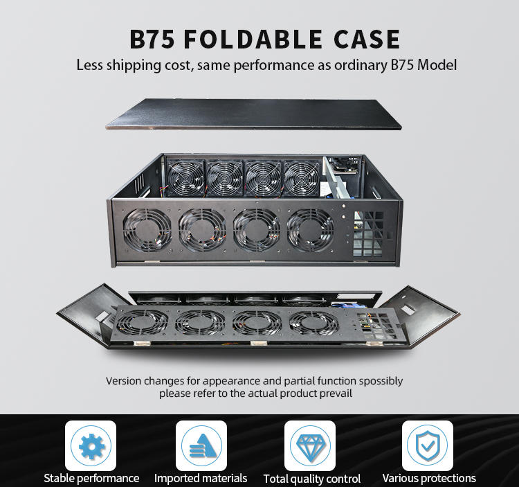 less shipping 8 gpu server chassis silent gpu server chassis B75F 8 ...