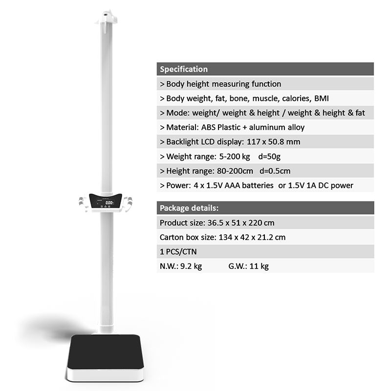 Hospital Use 200kg Measure Human Body Customize Electronic Height and ...