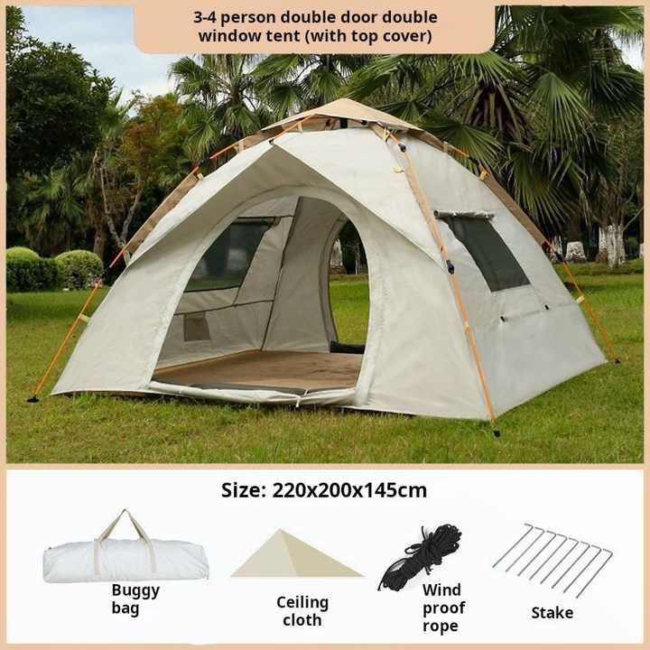 Portable Single-Phase Automatic Pop-Up One Bedroom Four-season Tent ...