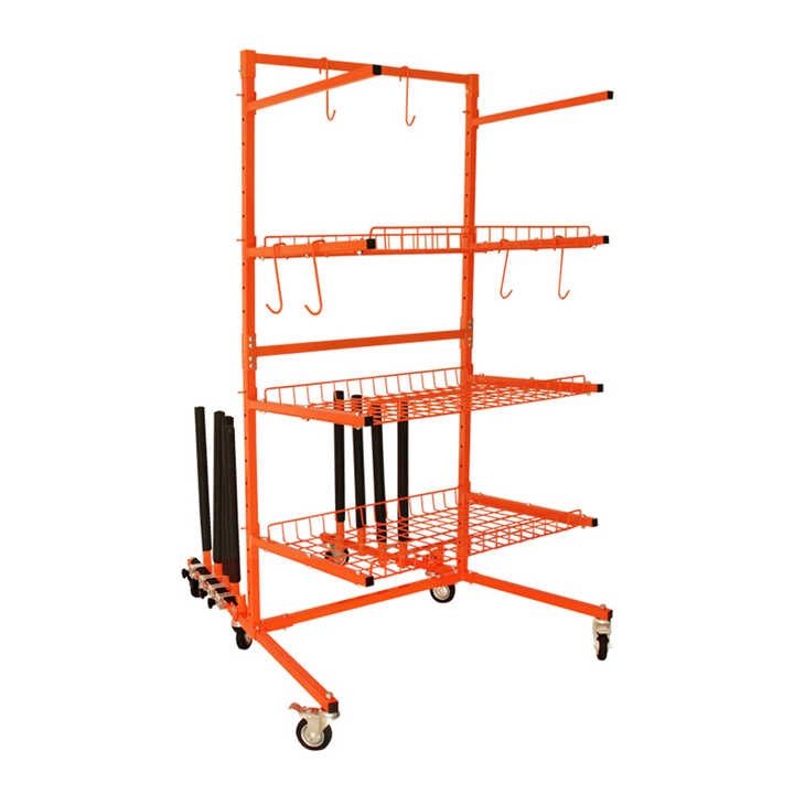 Three Shelves Mobile Body Shop Storage Rack Car Multi-level Parts Cart ...