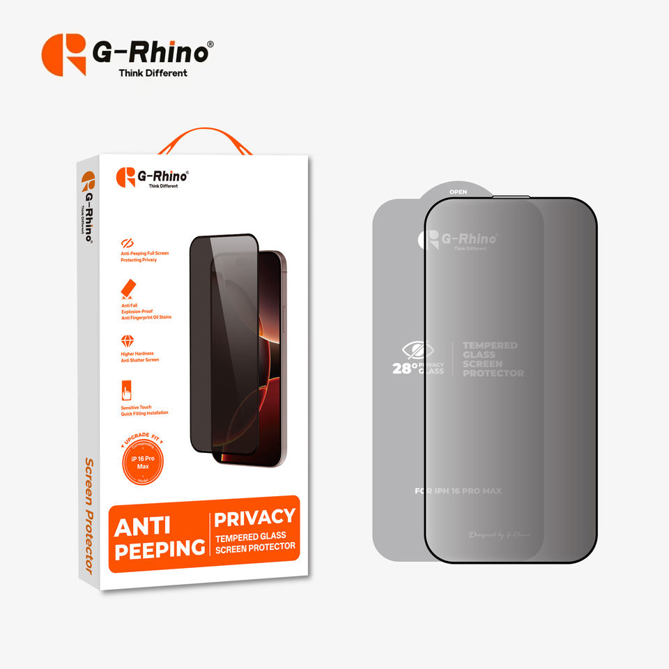 G-Rhino 2.5D Full Cover Anti-Bubble Privacy Screen Protector 28 Degree ...