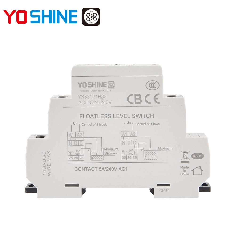 AC/DC24-240V SPDT Sensitivity Delay Time Adjustable Level Switch Liquid ...