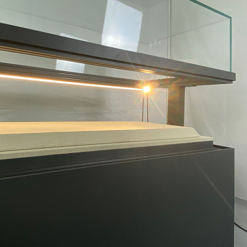 Custom Museum Equipment Automatic Lift Function Glass Cabinet with LED ...