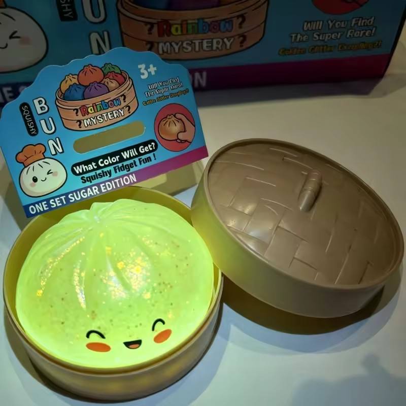 Soft Squeeze Toy Glow in Dark With Luminous Steamed Bun Stress ...