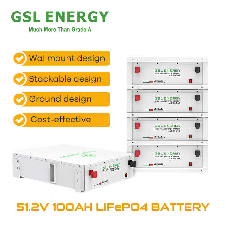 GSL ENERGY 48V 100ah Lithium Lifepo4 Battery - 8500 Cycle Life
