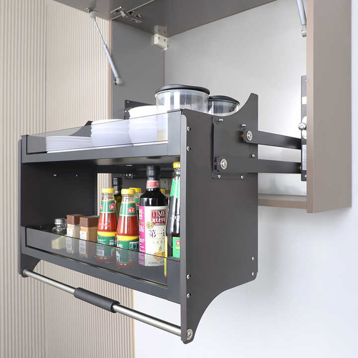 Aluminum Pull-Out Kitchen Baskets - Modern & Eco-friendly