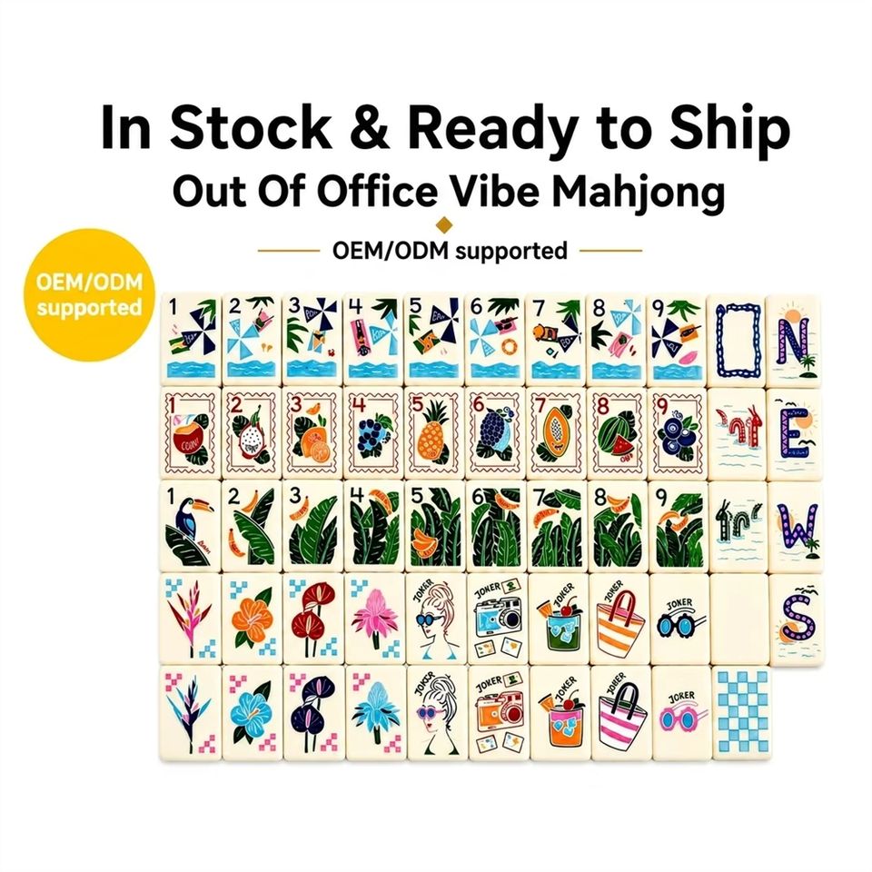 Blue and White American Mahjong Tiles Tropical Out of Office Vibe for ...