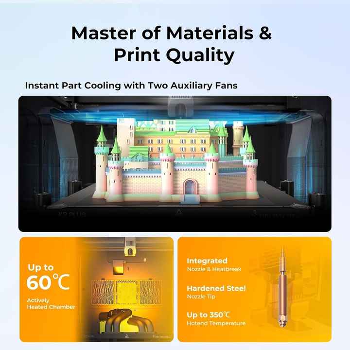 K2 Plus Combo 3D Printer - Multi Color, High Speed Printing