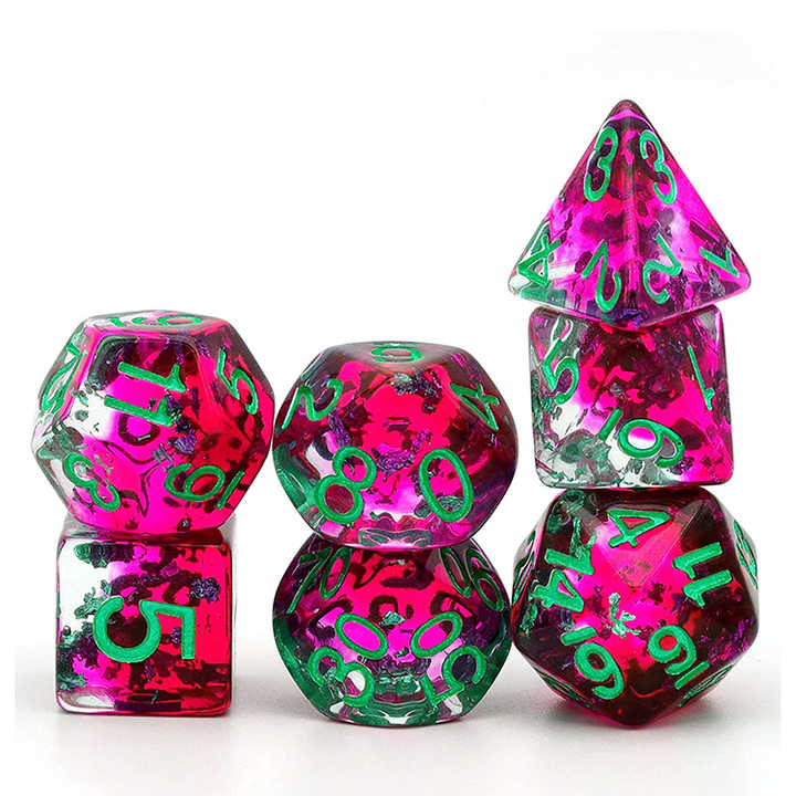Orange and Black Granite Multi-Sided Dice Custom Matching Collection of ...