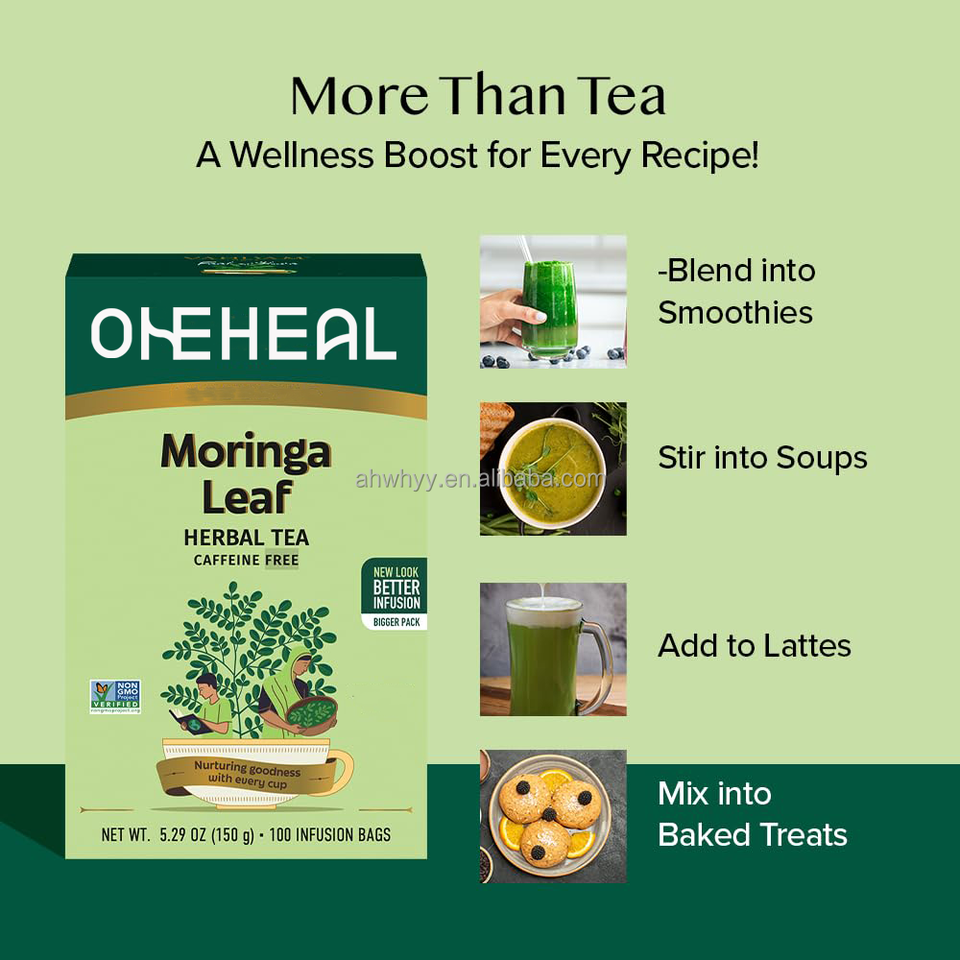 Customizable Private Label Health Moringa Leaf Tea Flavorful Tea Bag ...