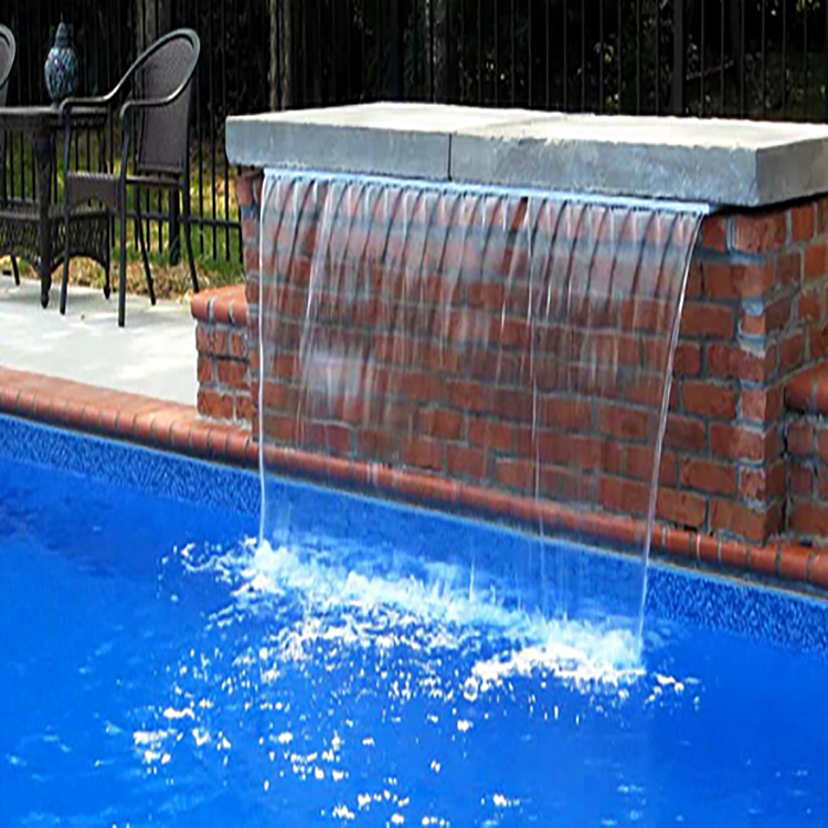 Fenlin Rectangle Stainless Steel Outdoor Pool Wall Fountain Waterfall ...