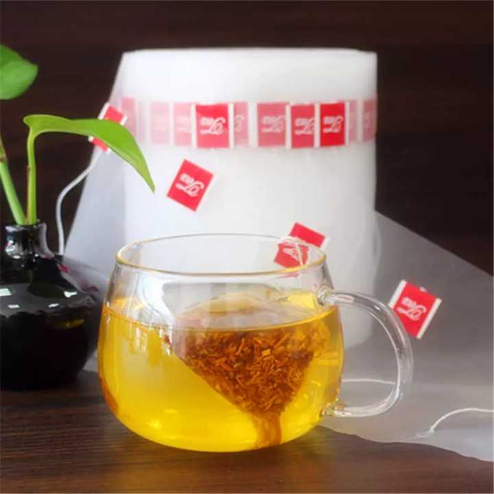 Custom Printed Biodegradable Nylon Pyramid Tea Bag Roll Empty Coffee ...