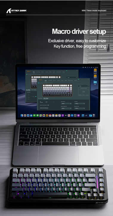 Attack Shark M86 Wireless Mechanical Keyboard - RGB E-sports