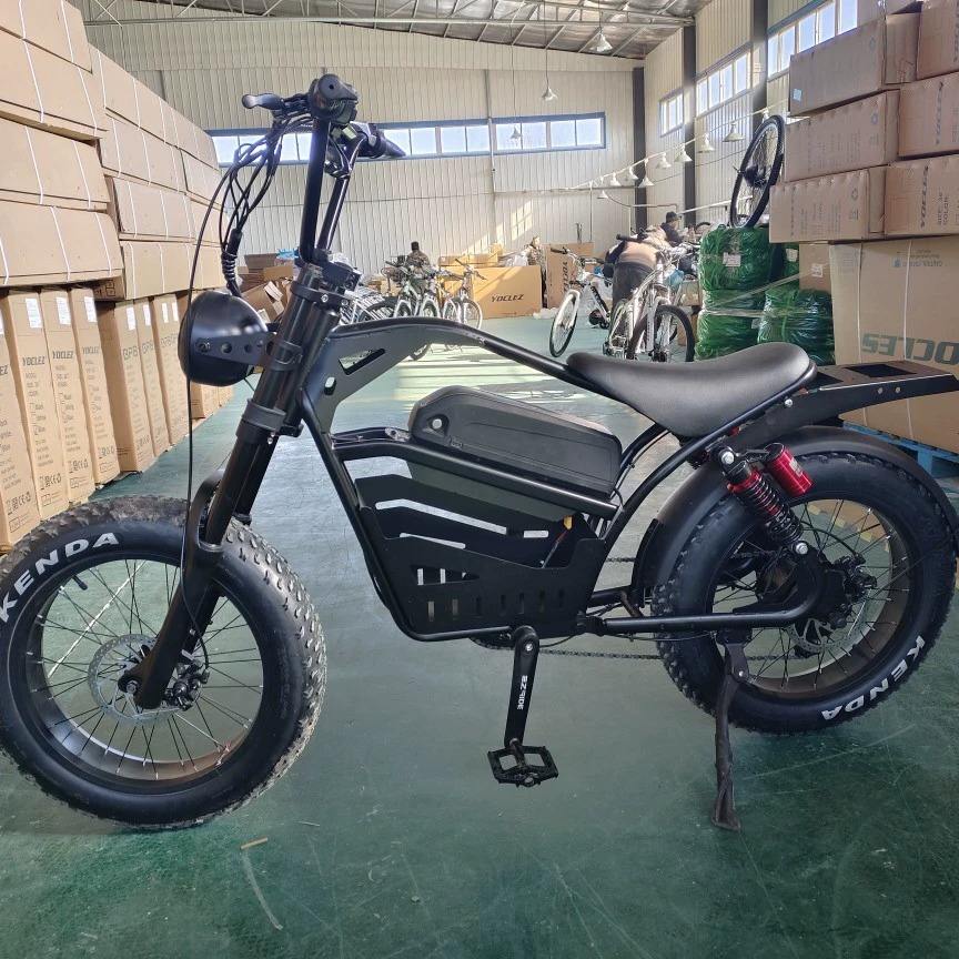 Retro Fat Tire Electric Bike 1000w Motor 48v 15ah Battery All Terrain ...