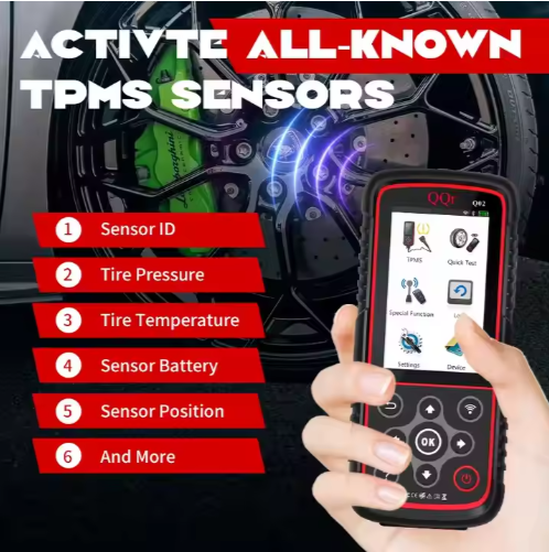 Universal TPMS Scan Tool with 5V Sensor Activator & Programmer Battery ...