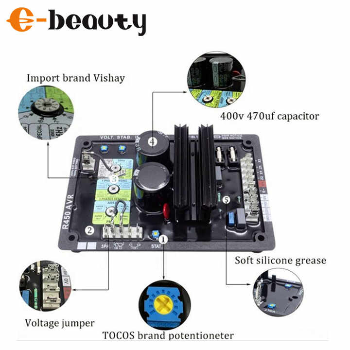 Alternator Engine Spare Parts Circuit Diagram Automatic Voltage ...