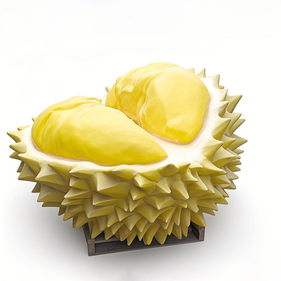 S051 Factory Custom Resin Durian Art Sculpture Outdoor Fruit Decor ...